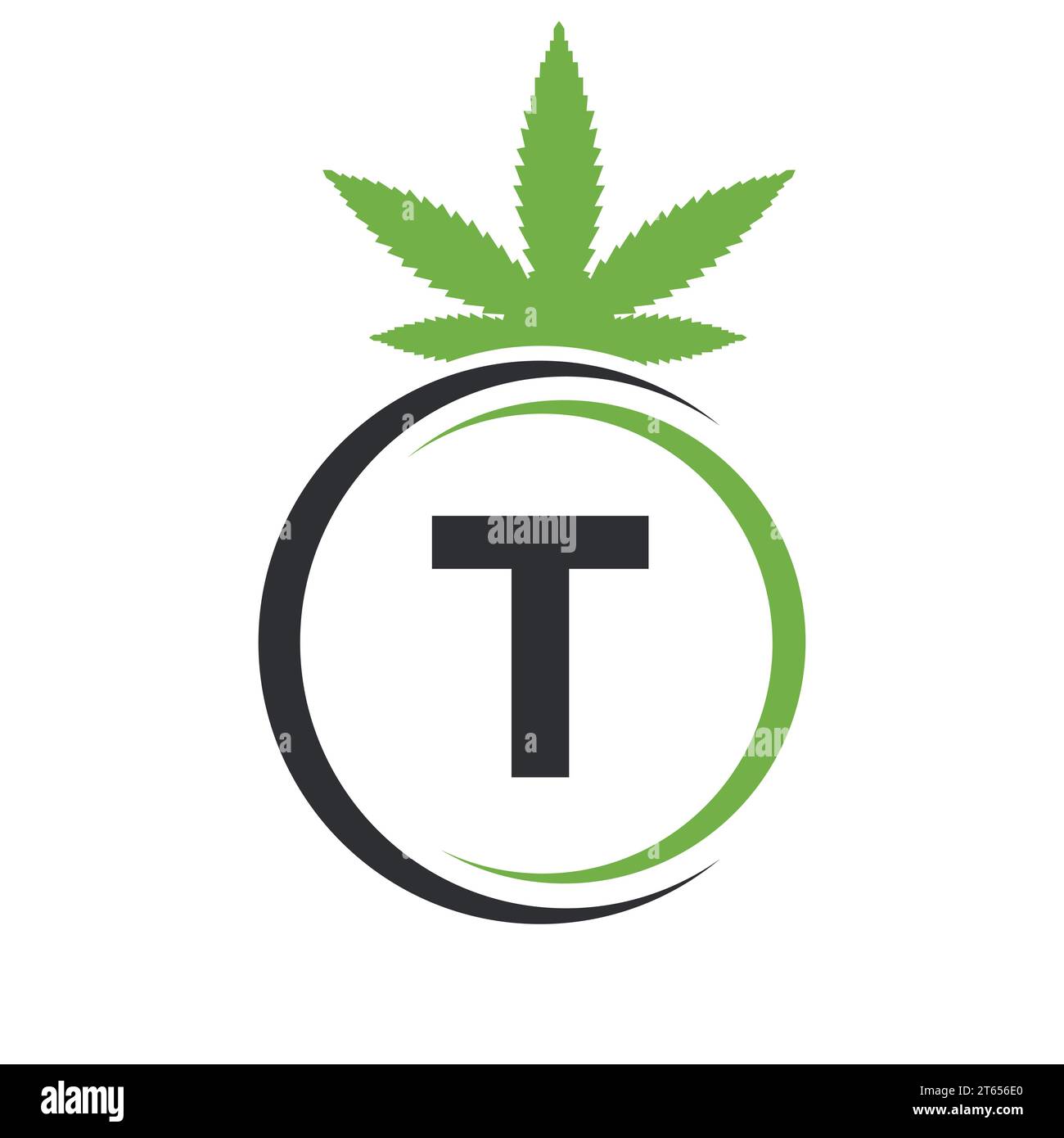 Letter T Marijuana Logo. Cannabis Logo Sign Concept T Alphabet Symbol ...