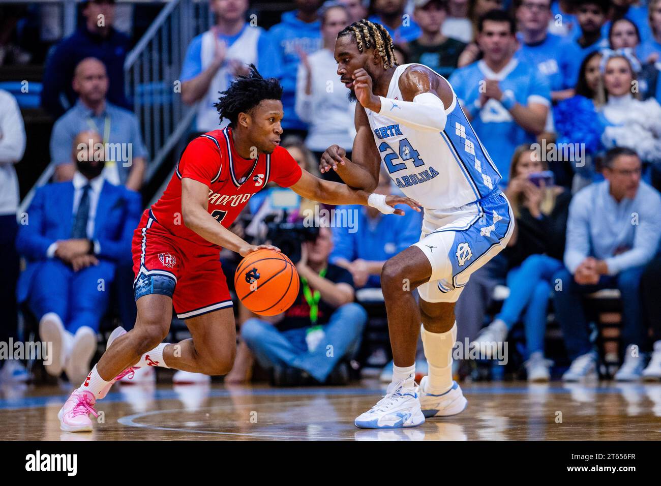 Chapel Hill, NC, USA. 6th Nov, 2023. Radford Highlanders guard Kenyon ...