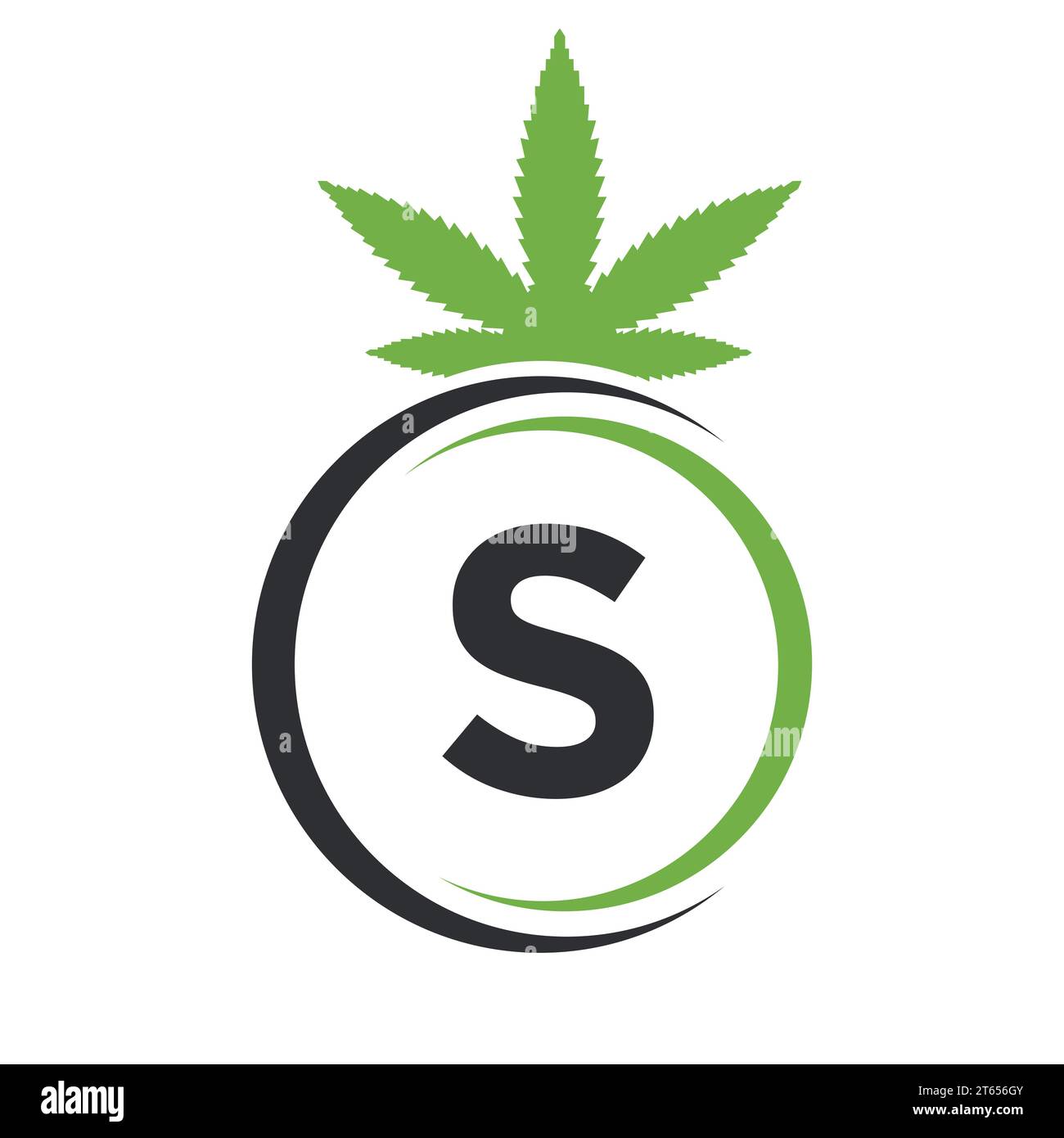 Letter S Marijuana Logo. Cannabis Logo Sign Concept S Alphabet Symbol ...