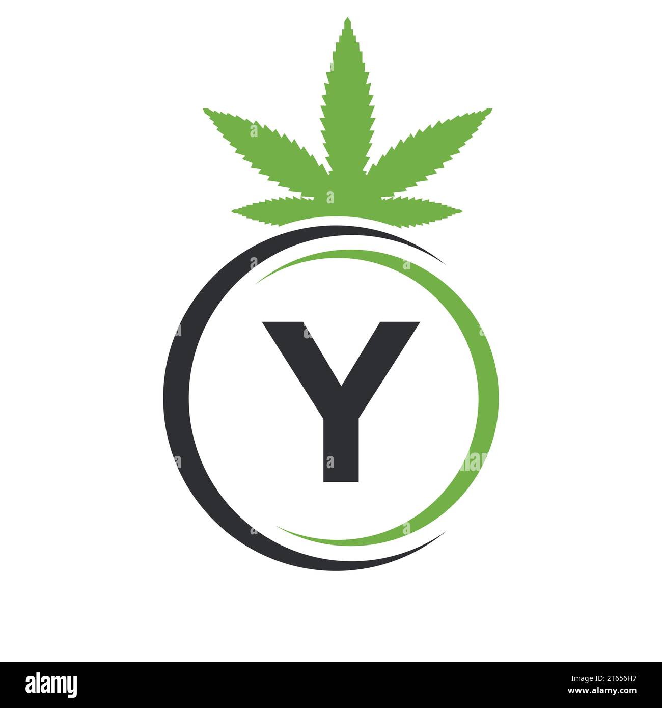 Letter Y Marijuana Logo. Cannabis Logo Sign Concept Y Alphabet Symbol ...