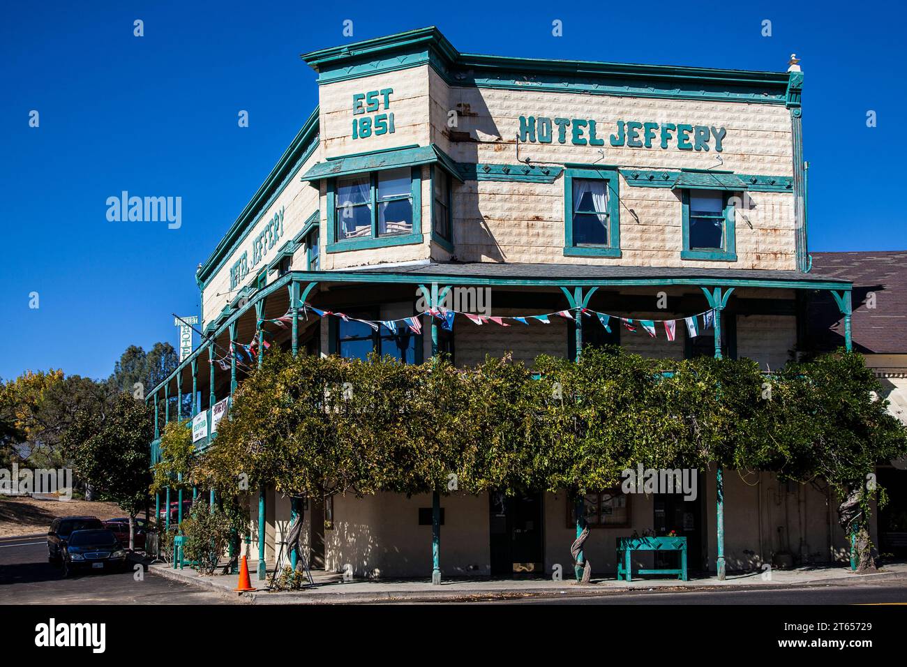 The 19th century Hotel Jeffery in Coulterville, California built in ...