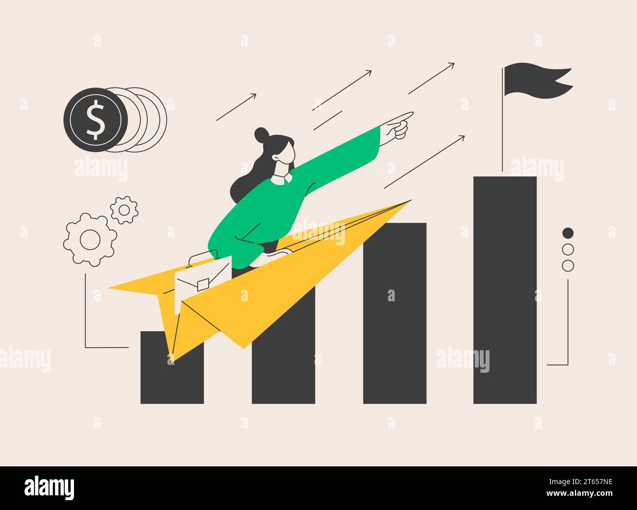 Career growth abstract concept vector illustration Stock Vector Image ...