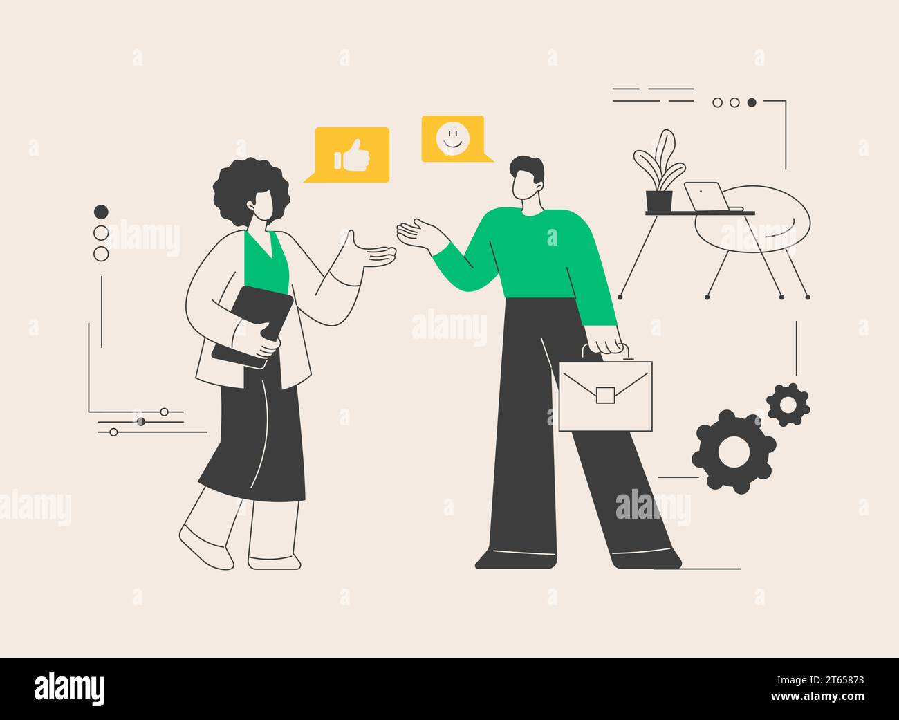 New team members abstract concept vector illustration Stock Vector ...