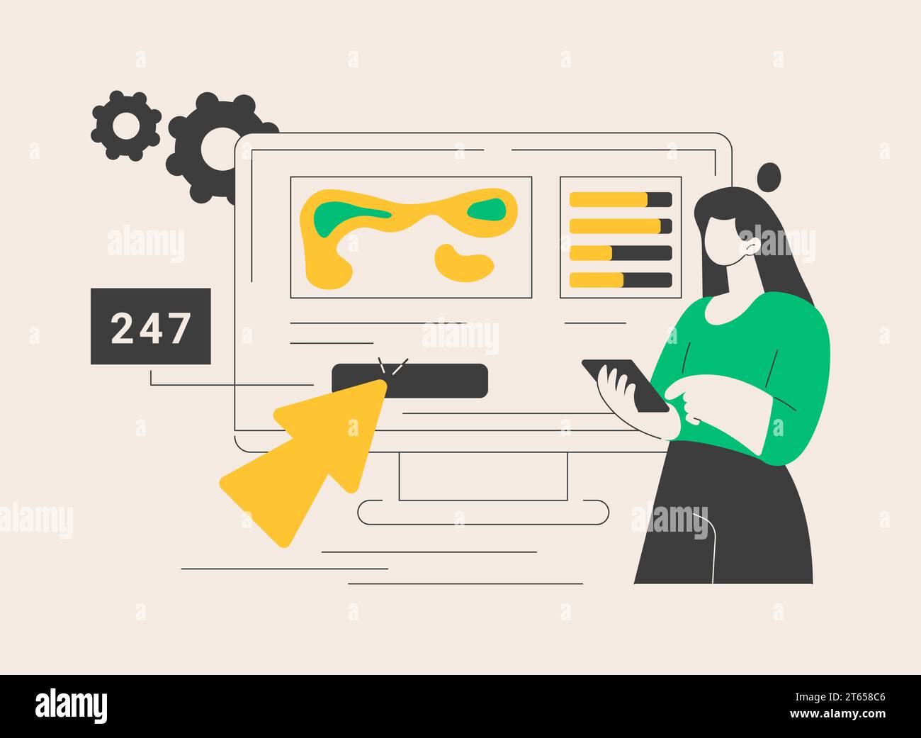 Click tracking abstract concept vector illustration Stock Vector Image ...