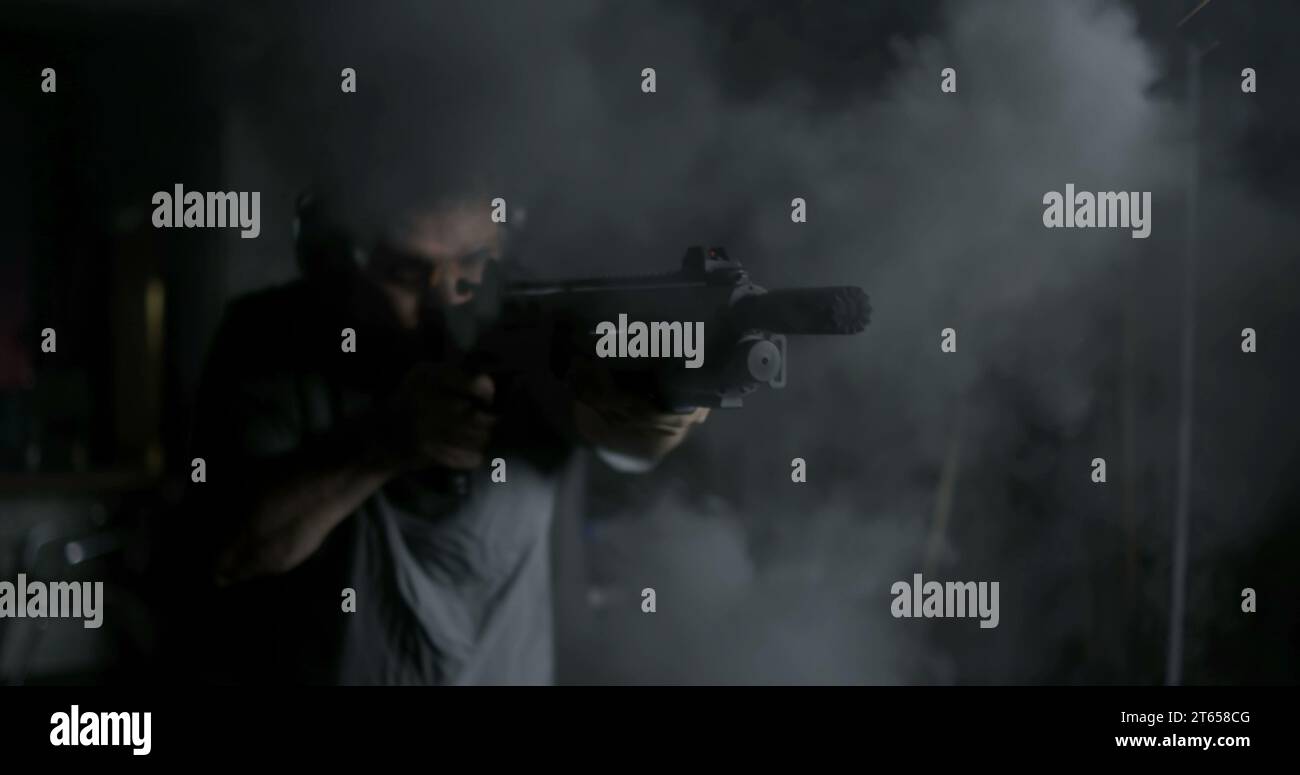 Man Firing Powerful Shotgun, High-Speed 800fps Slow-Motion Capture ...