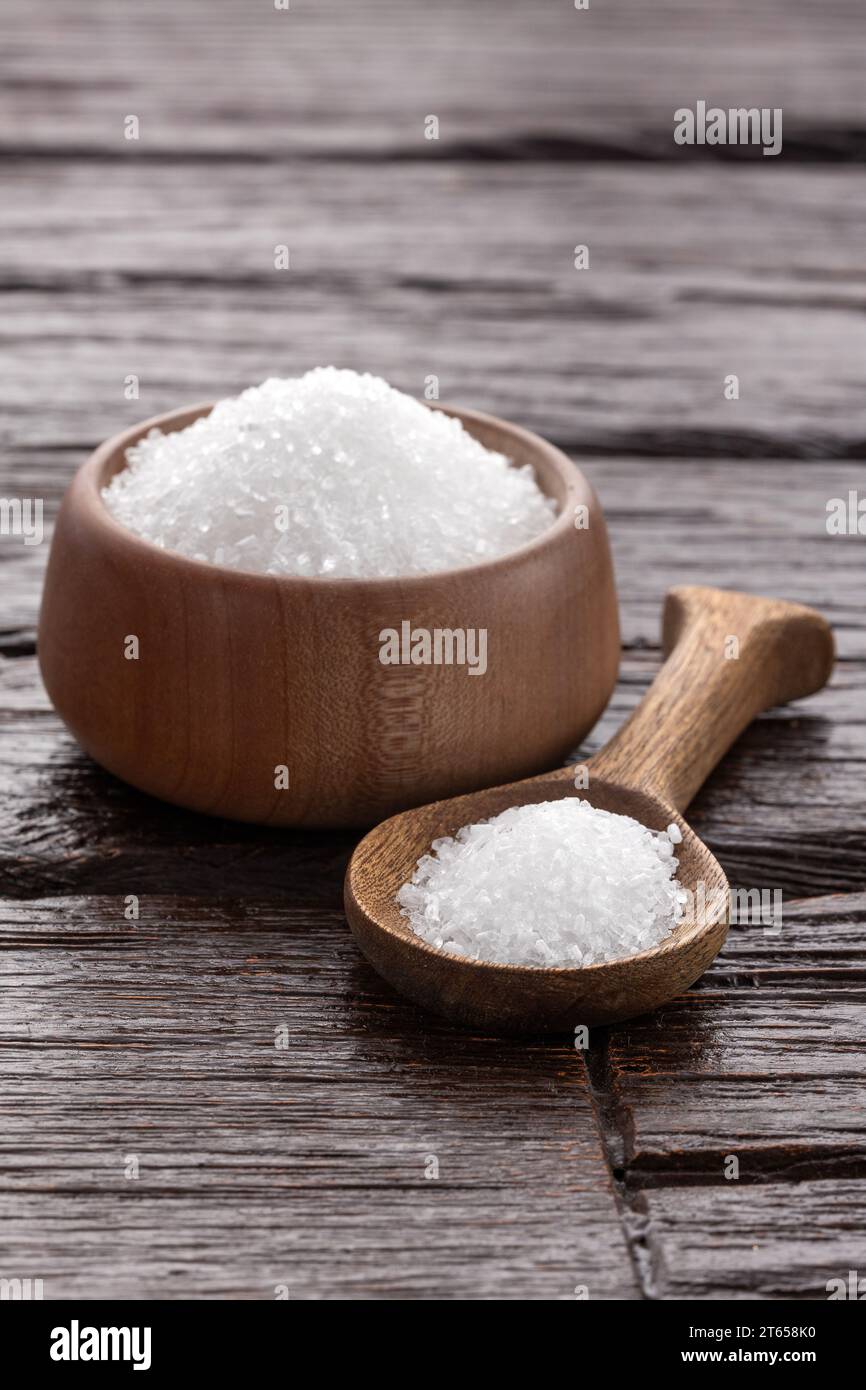 Magnesium chloride flakes, ionic mineral compound - Sea salt Stock ...