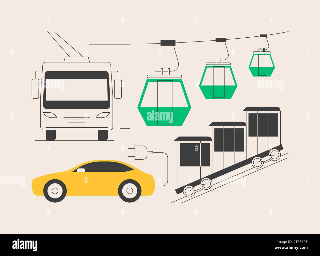 Cable transport abstract concept vector illustration Stock Vector Image ...