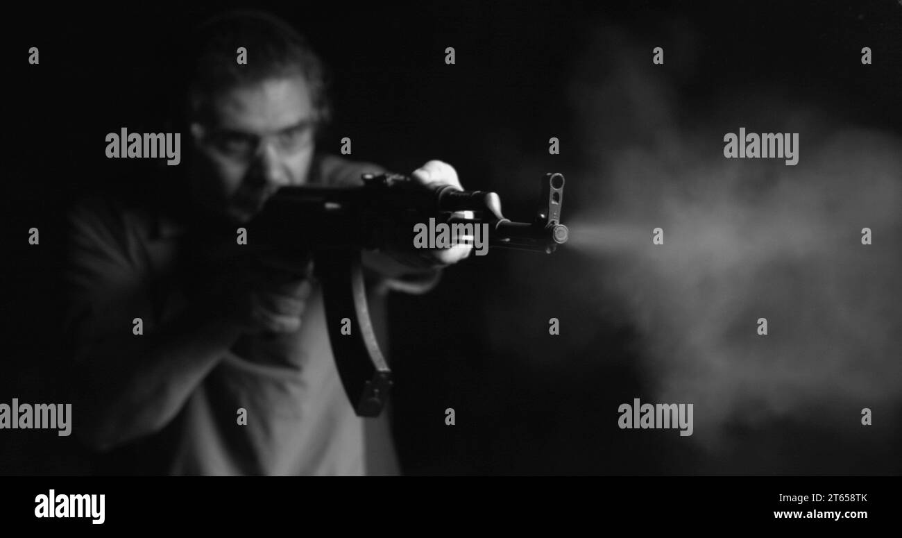 Firing AK-47 Rifle, 800fps High-Speed Slow-Motion Kalashnikov Shooting ...