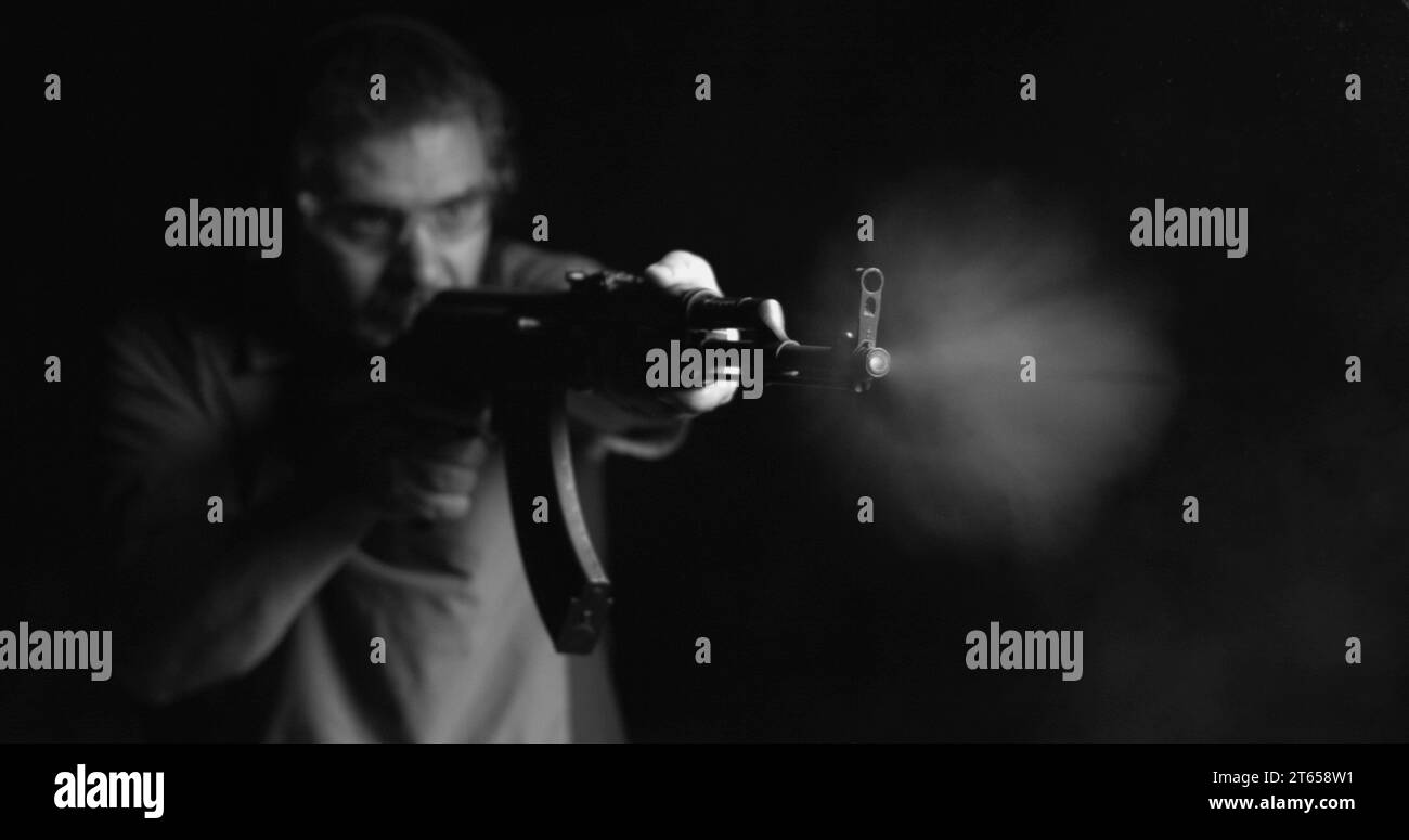 Firing AK-47 Rifle, 800fps High-Speed Slow-Motion Kalashnikov Shooting ...