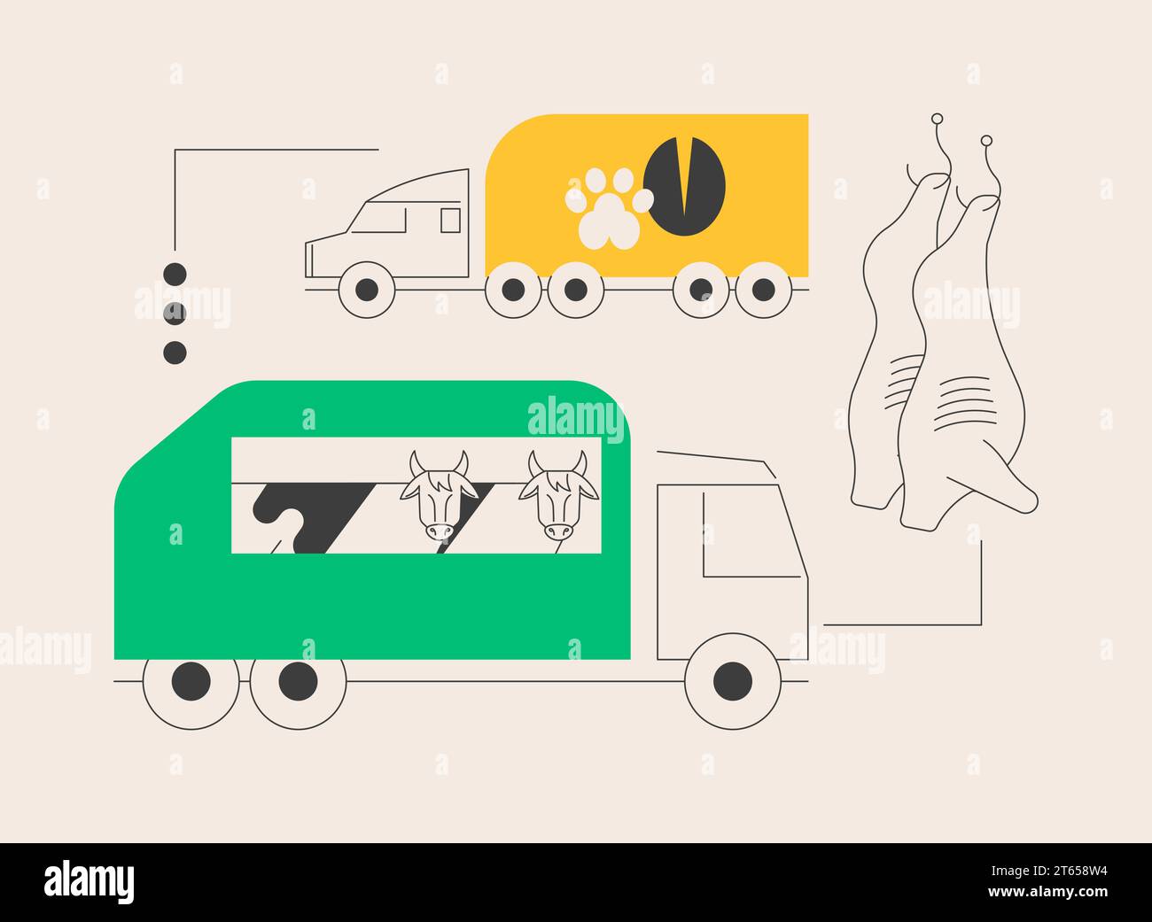 Transport of animals abstract concept vector illustration Stock Vector ...