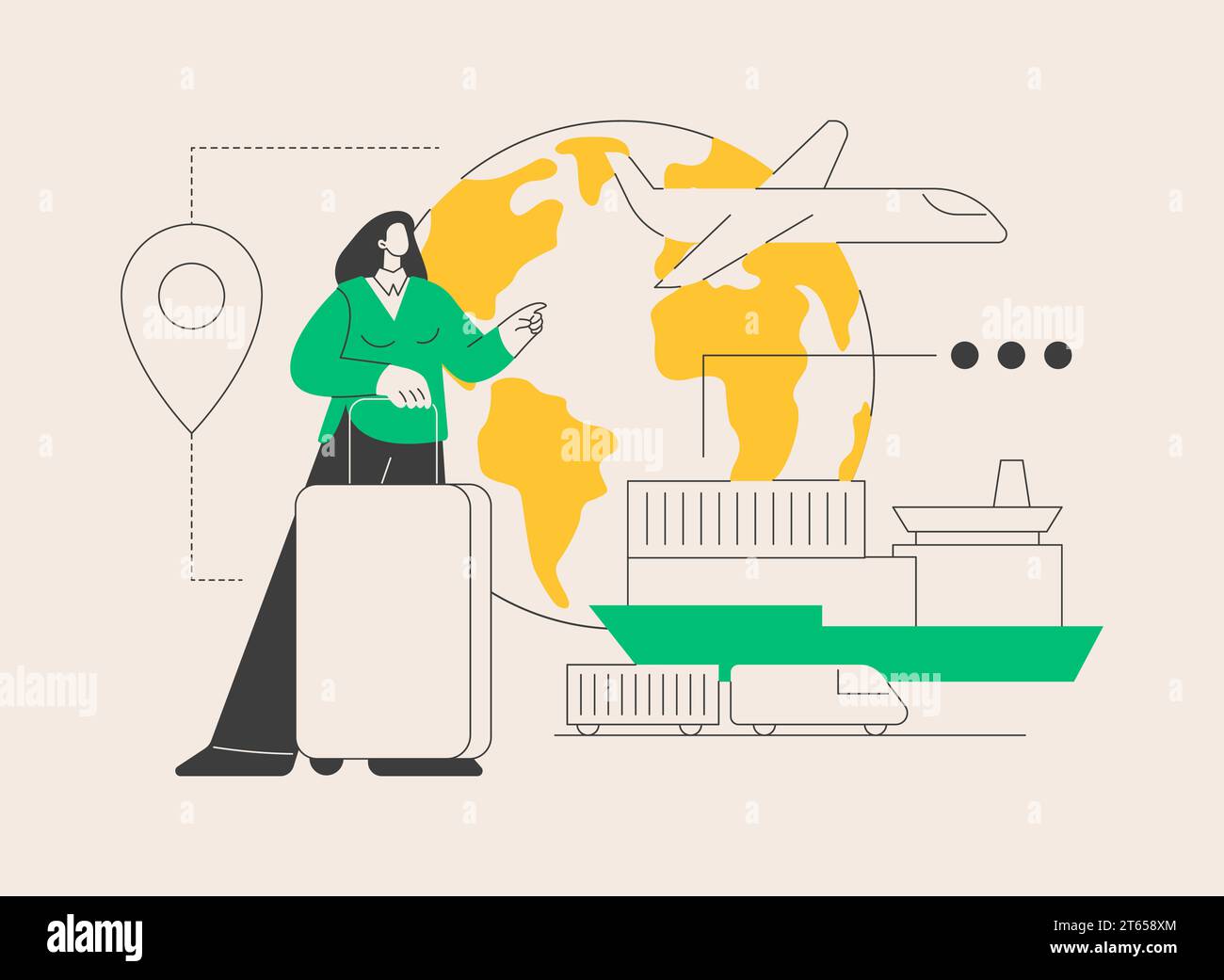 International transport abstract concept vector illustration Stock ...