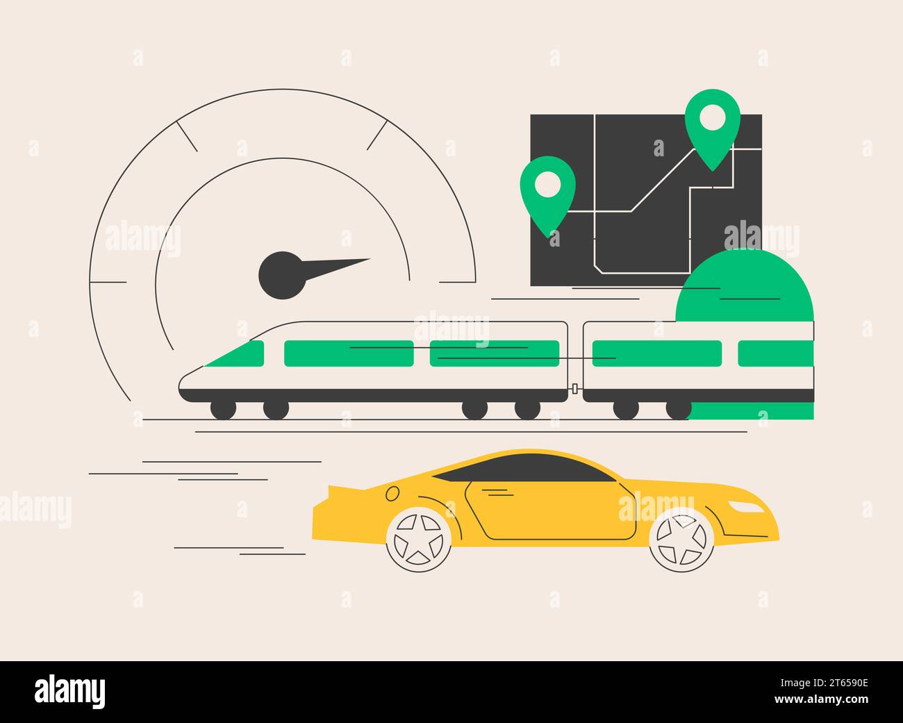 High-speed transport abstract concept vector illustration Stock Vector ...