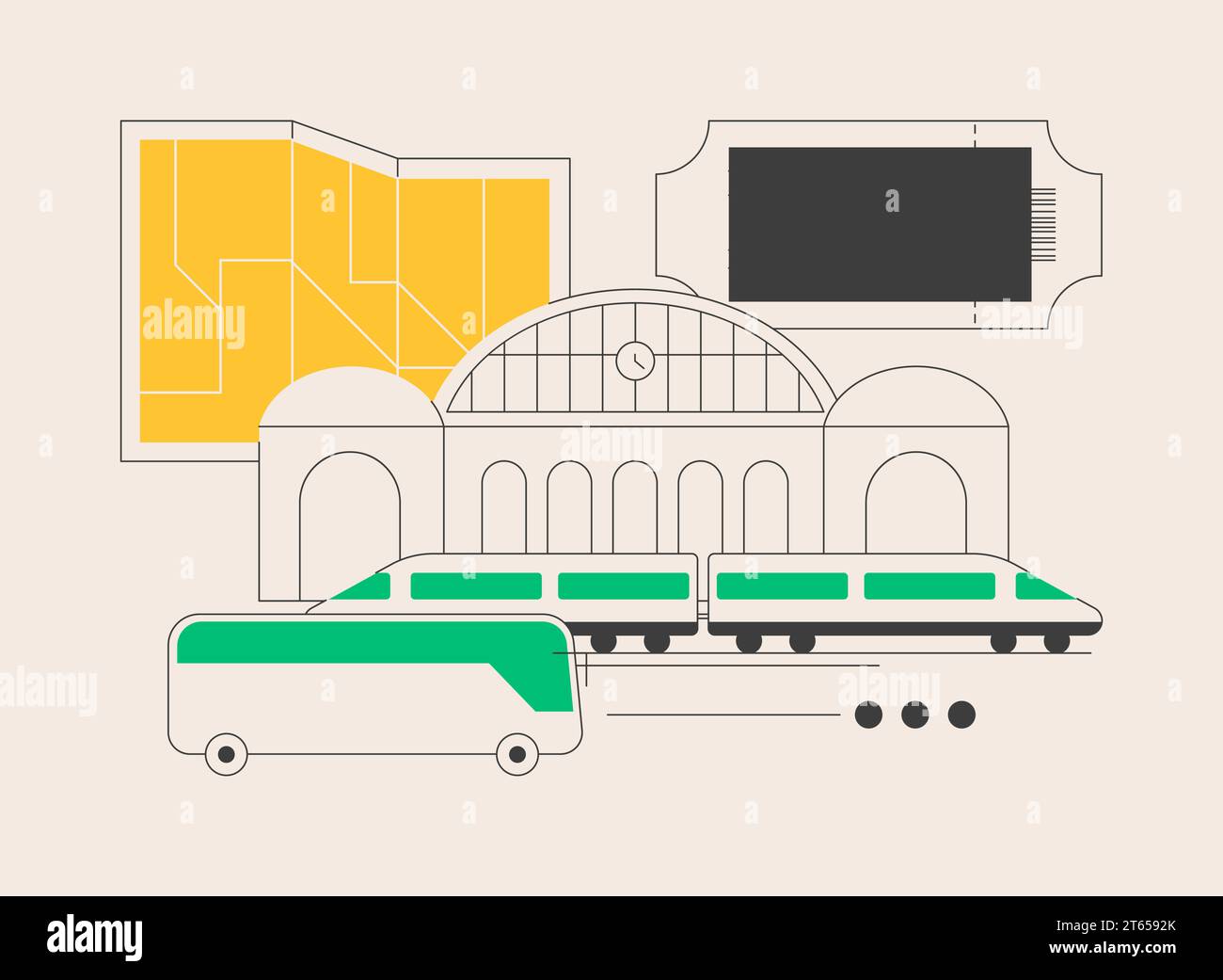 Regional transport abstract concept vector illustration Stock Vector ...