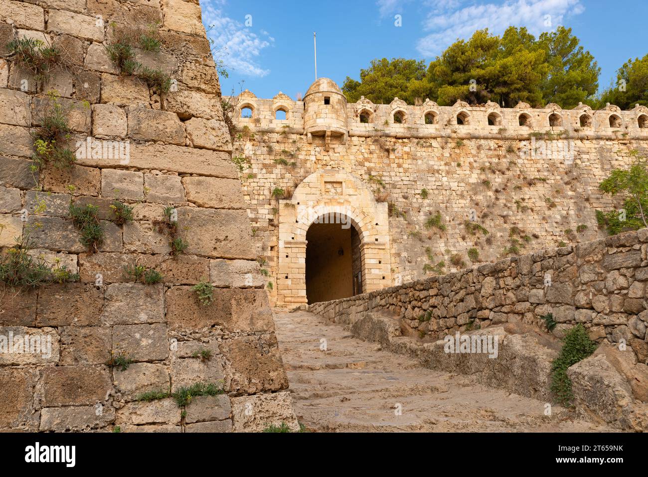 Exterior walls of the Fortezza Fortress, built in the 16th century, in ...