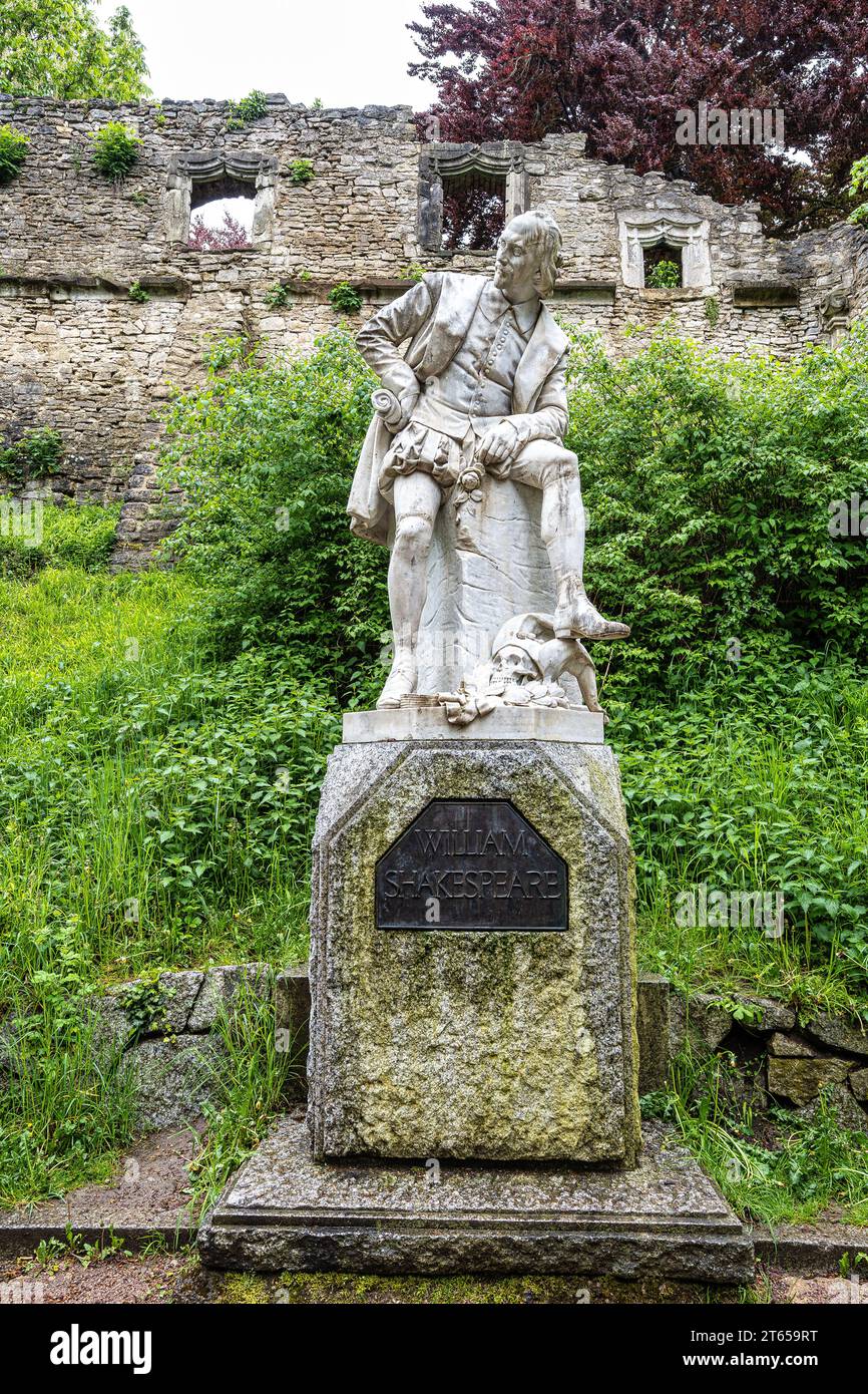 Monument of William Shakespeare at the Public Park on the river Ilm in ...