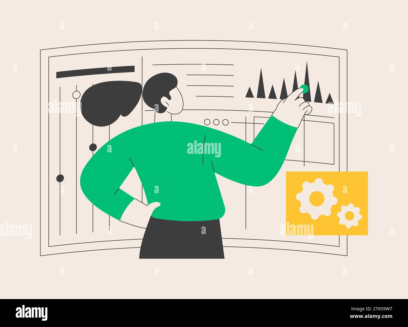 Big Data Visualization Abstract Concept Vector Illustration Stock