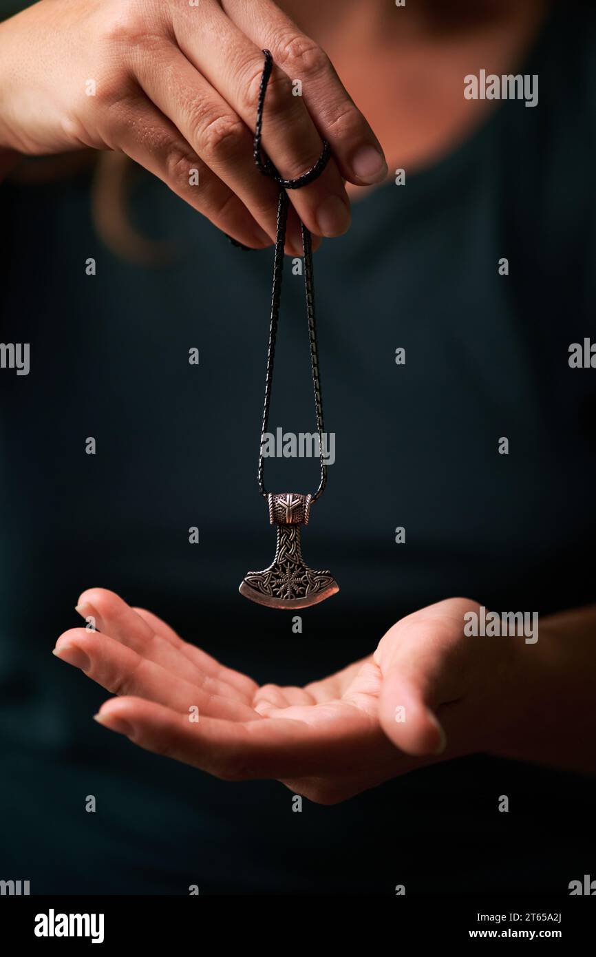 Thor hammer in hand hi-res stock photography and images - Alamy