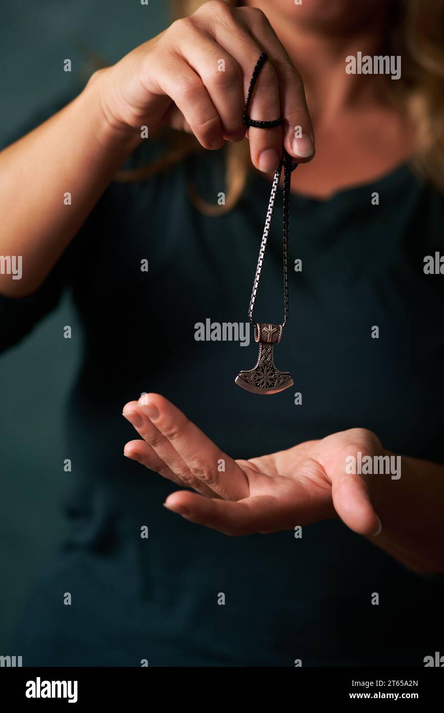 Thor hammer in hand hi-res stock photography and images - Alamy