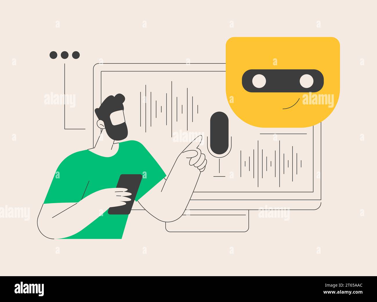 Natural language processing abstract concept vector illustration Stock ...