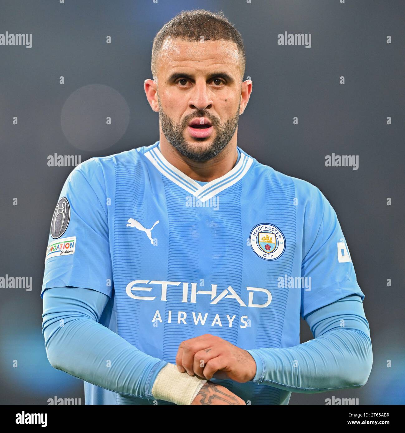 Manchester, UK. 7th November, 2023. Kyle Walker #2 of Manchester City ...