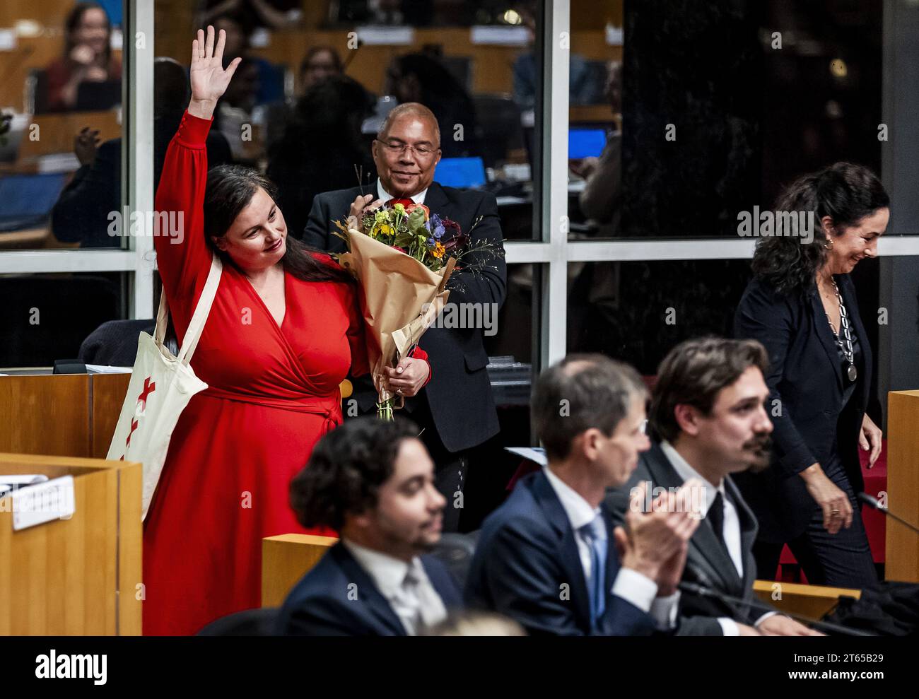 AMSTERDAM - Annabel Nanninga of JA21 during a council meeting in which ...