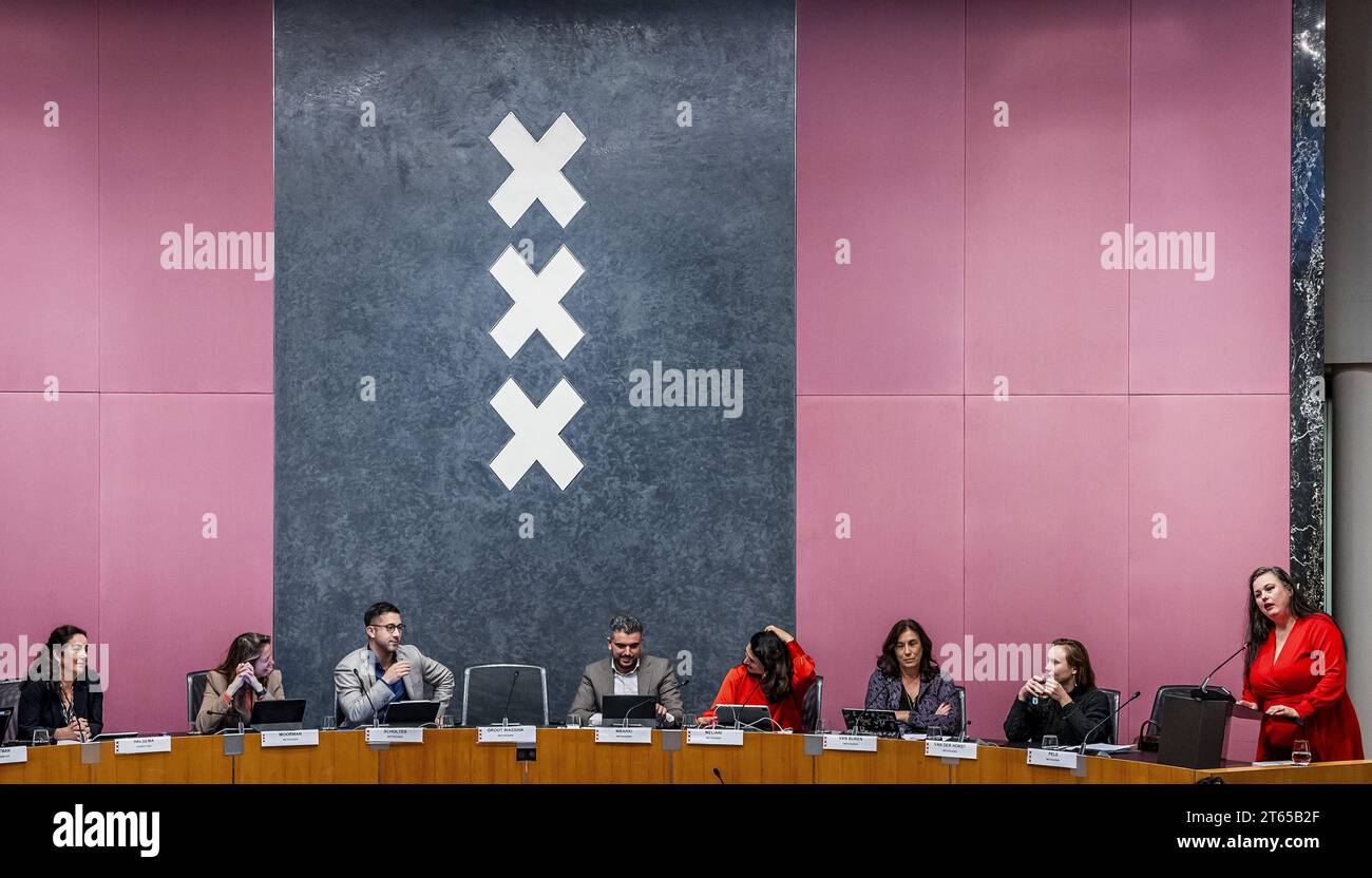 AMSTERDAM - Annabel Nanninga of JA21 during a council meeting in which ...