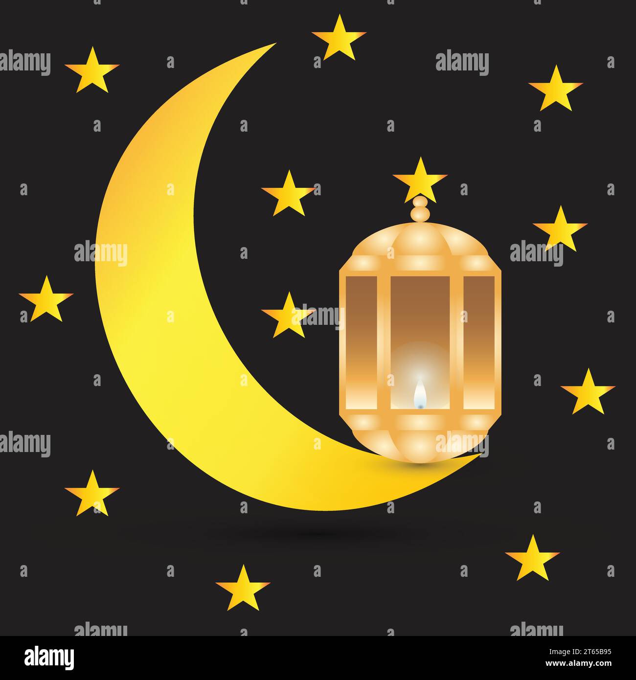 Crescent moon symbol night Stock Vector Images - Alamy