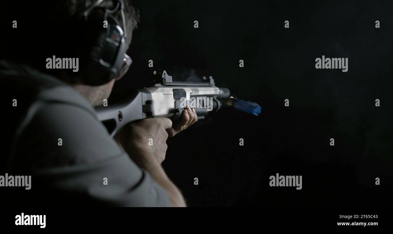 Man Firing Shotgun Captured in 800fps Super Slow-Motion, High-Speed ...