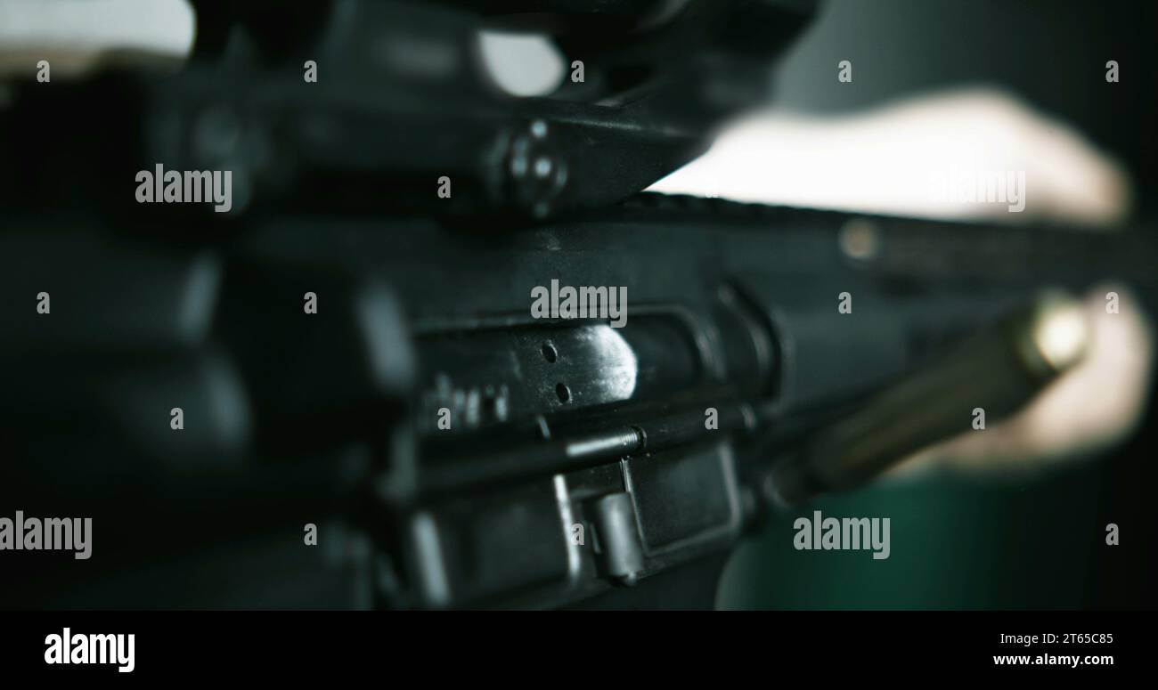 Ultra-Slow 800fps Detail of Bullet Exiting Assault Rifle, Multiple ...