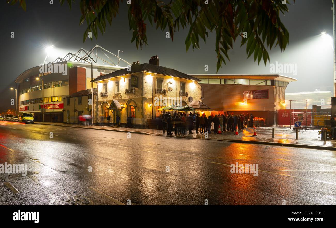 The Racecourse Ground, the home of Wrexham Football Club, North Wales ...