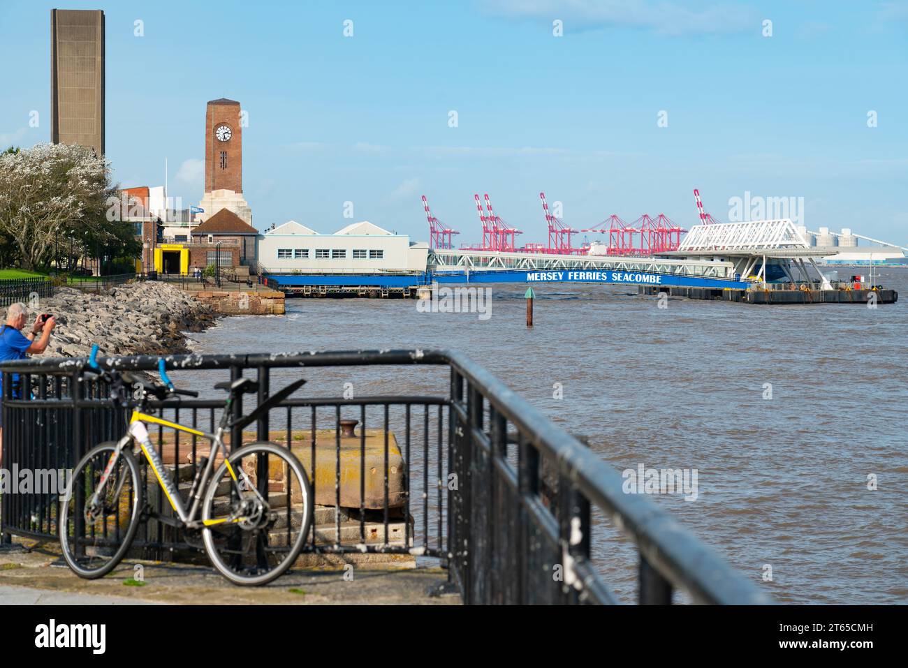 Seacombe Ferry Terminal, Wallasey, The Wirral on the river Mersey ...