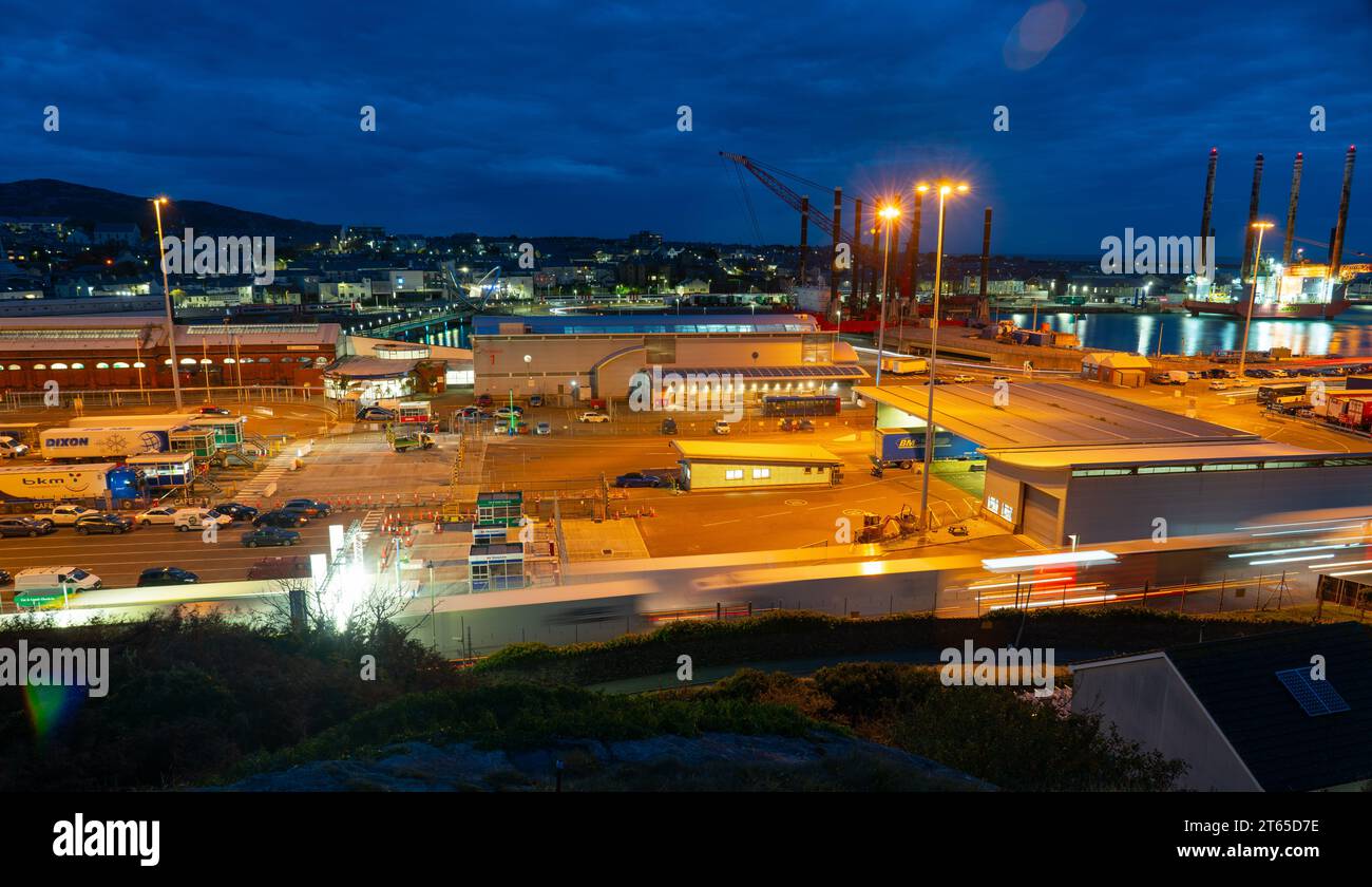 Holyhead Ferry Terminal, Anglesey, North Wales. Pictured in October ...