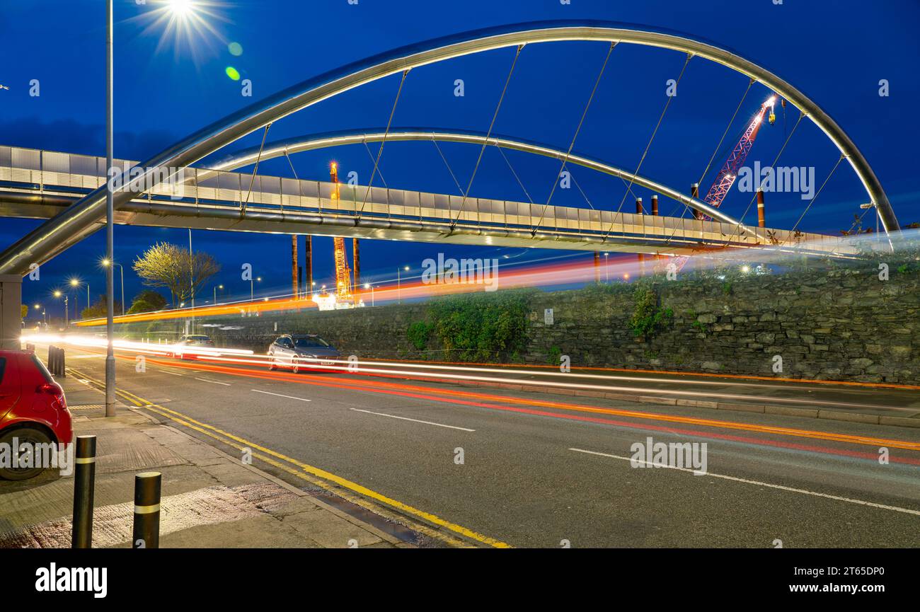 The Celtic Gateway Bridge, Holyhead, Anglesey, North Wales. Connects ...