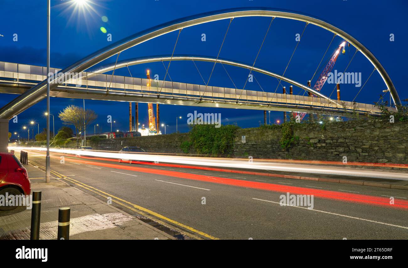 The Celtic Gateway Bridge, Holyhead, Anglesey, North Wales. Connects ...