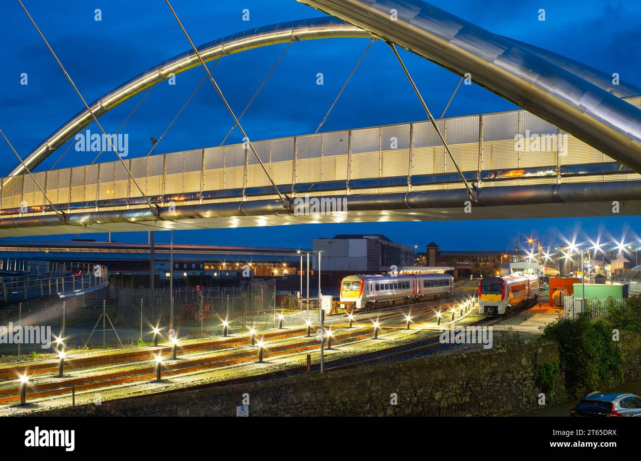 The Celtic Gateway Bridge, Holyhead, Anglesey, North Wales. Connects ...