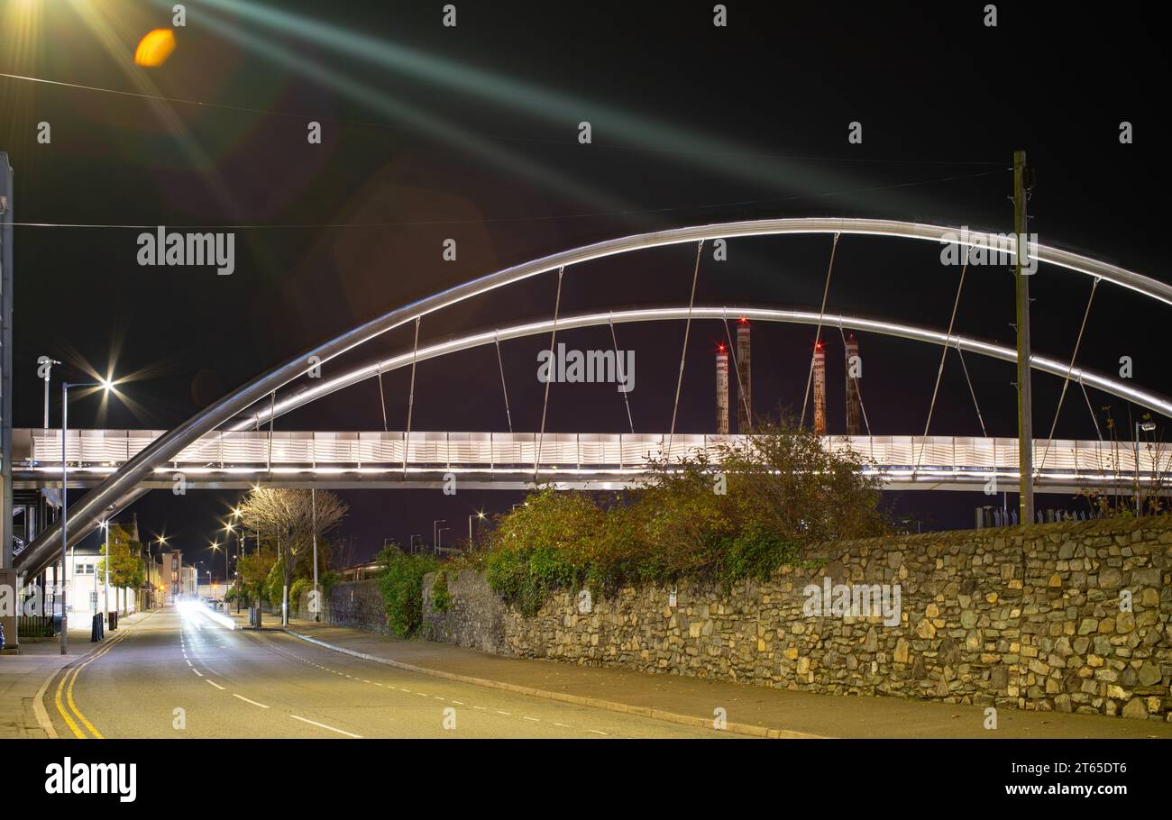 The Celtic Gateway Bridge, Holyhead, Anglesey, North Wales. Connects ...