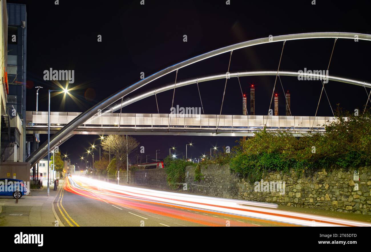 The Celtic Gateway Bridge, Holyhead, Anglesey, North Wales. Connects ...
