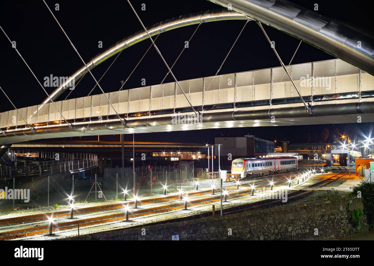 The Celtic Gateway Bridge, Holyhead, Anglesey, North Wales. Connects ...