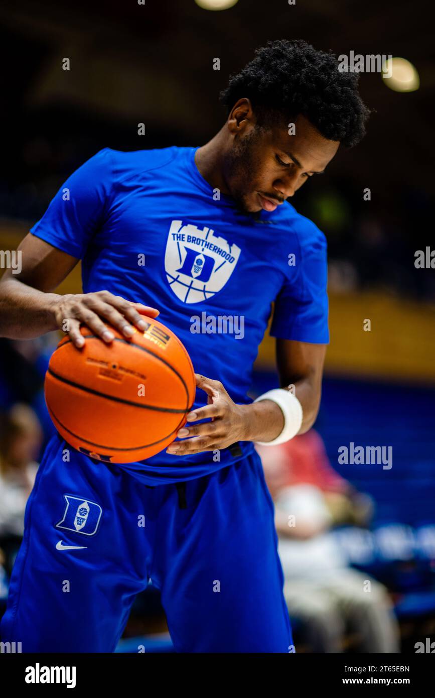 November 1, 2023: Duke Blue Devils Jeremy Roach (3) warms up before the ...