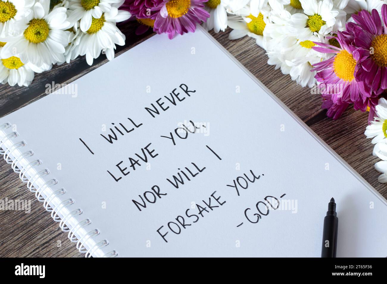 I will never leave you, nor will I forsake you, God. Encouraging ...