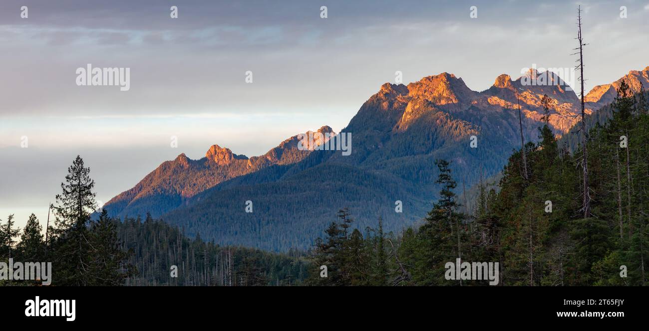 Colorful Sunrise over Canadian Mountain Landscape Stock Photo - Alamy