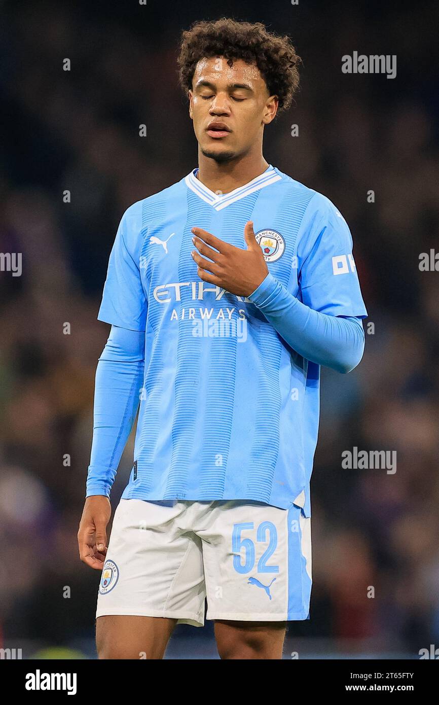 Oscar Bobb #52 of Manchester City comes on in the second half during ...