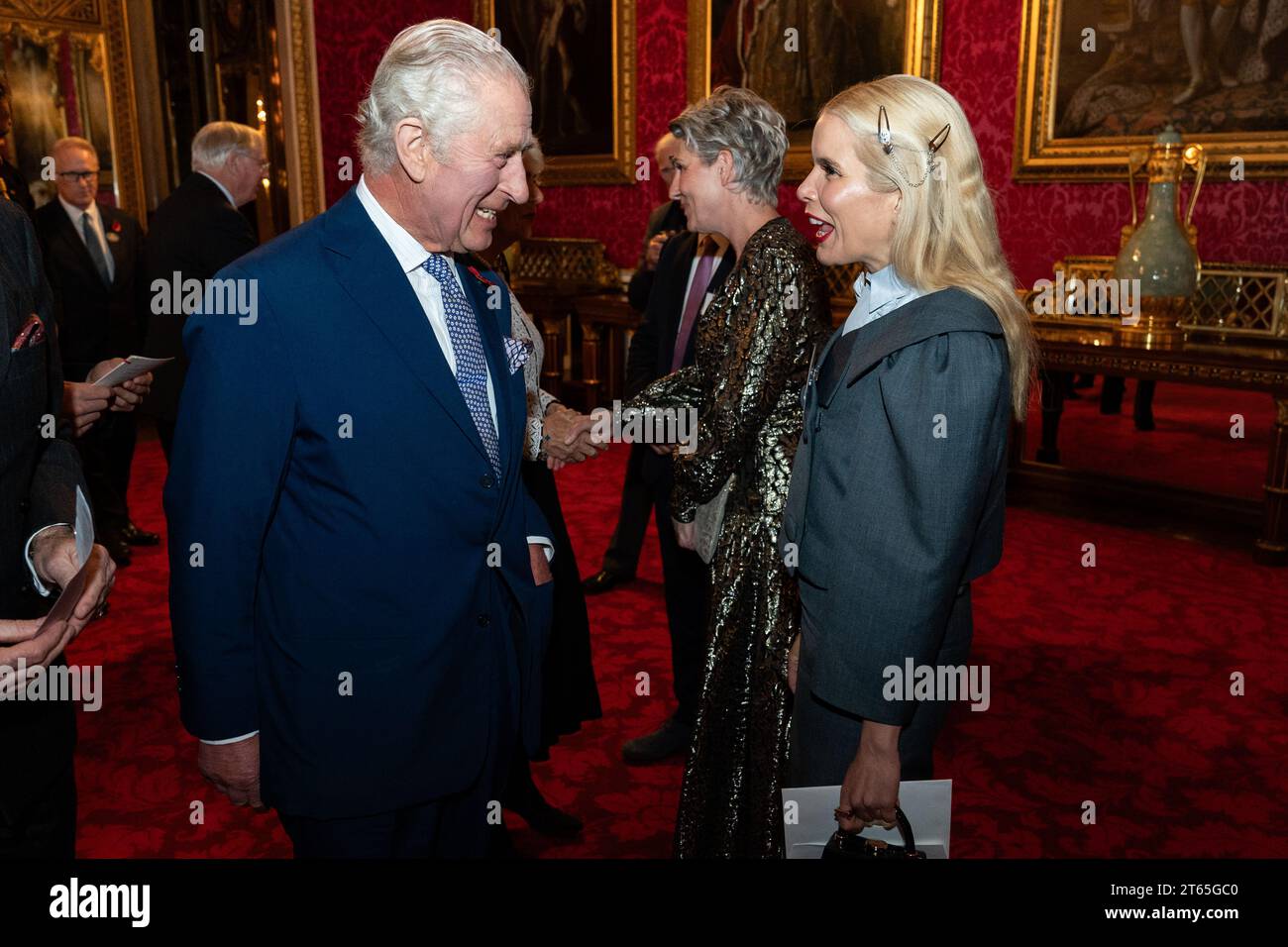 King Charles III with Paloma Faith during a reception at Buckingham ...