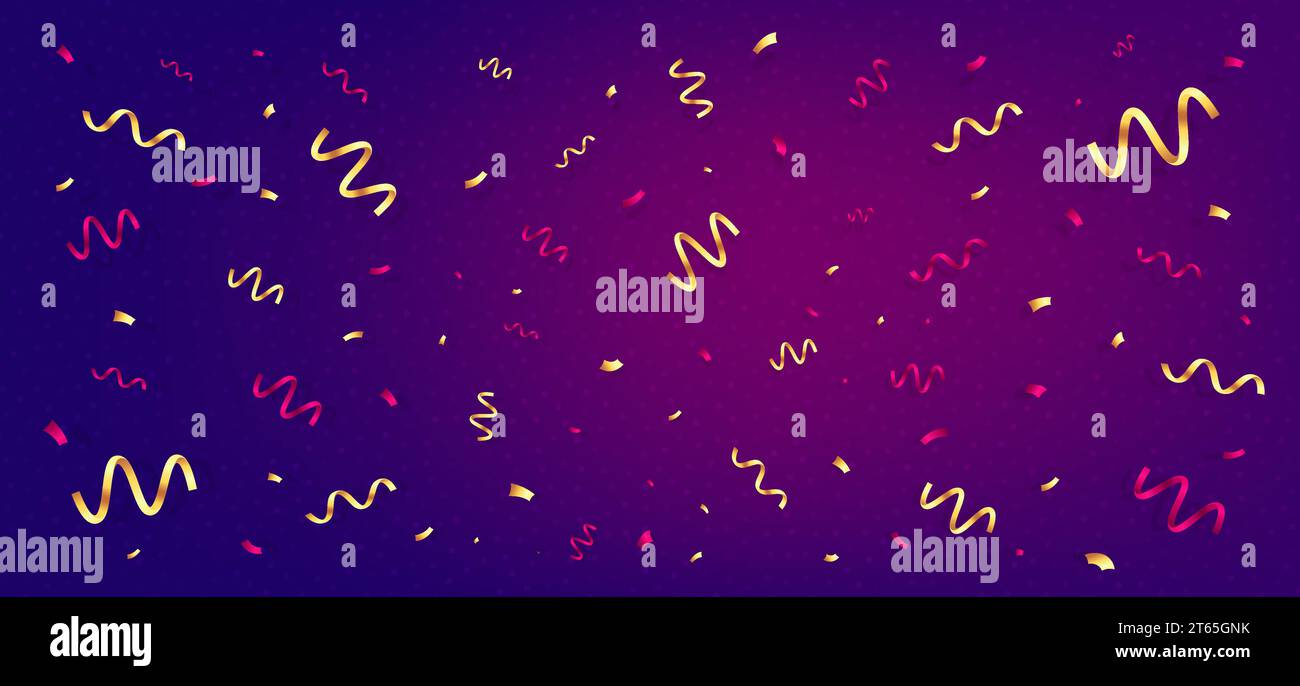 Confetti background vector design. Holiday banner design. Colorful ...
