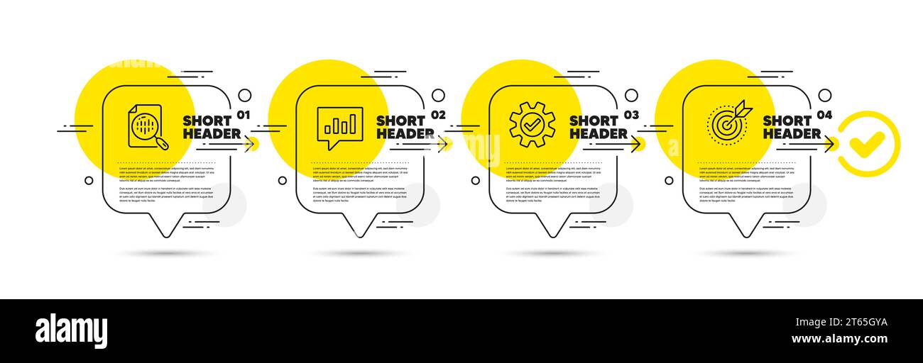 Infographic timeline with icons and 4 steps. Options process with ...