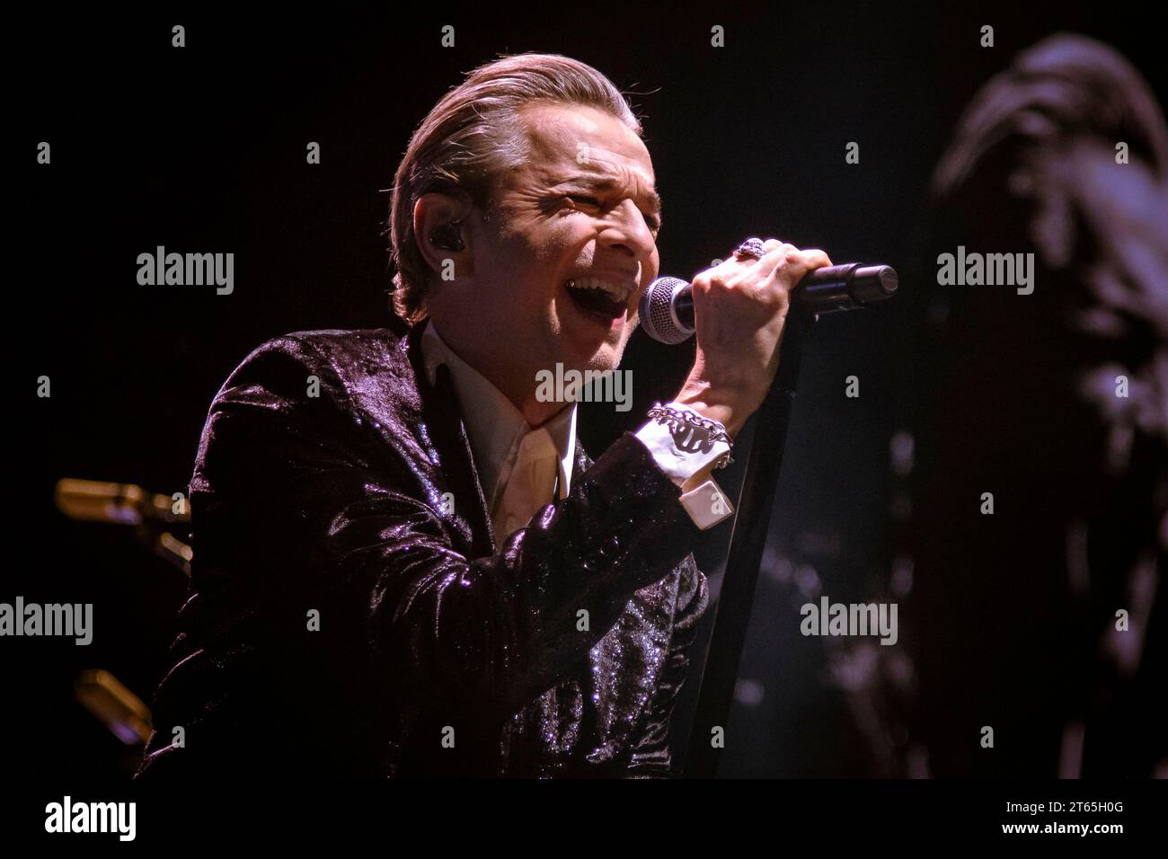 Dave Gahan, lead singer of English electronic music band, Depeche Mode ...
