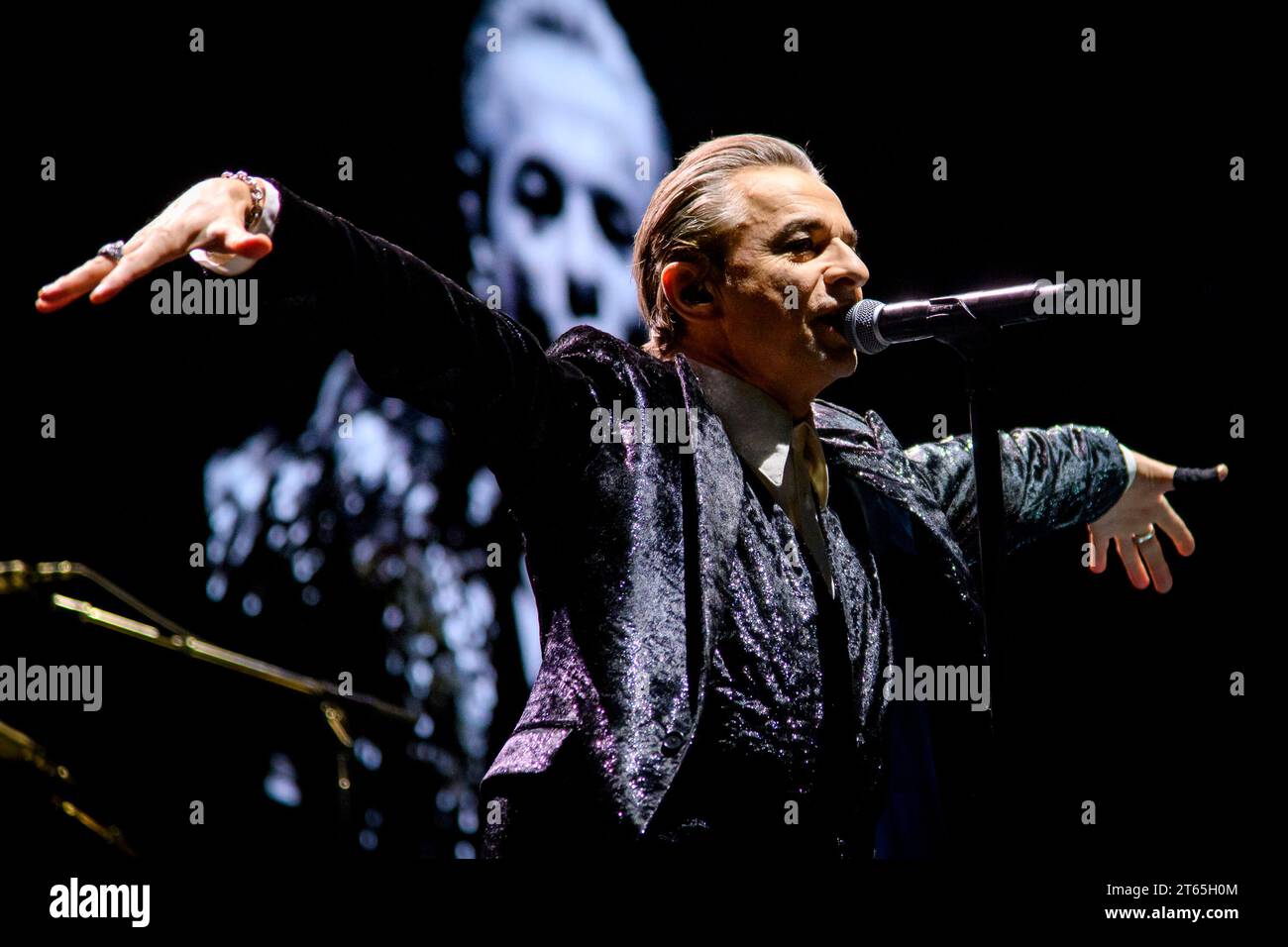 Dave Gahan, lead singer of English electronic music band, Depeche Mode ...