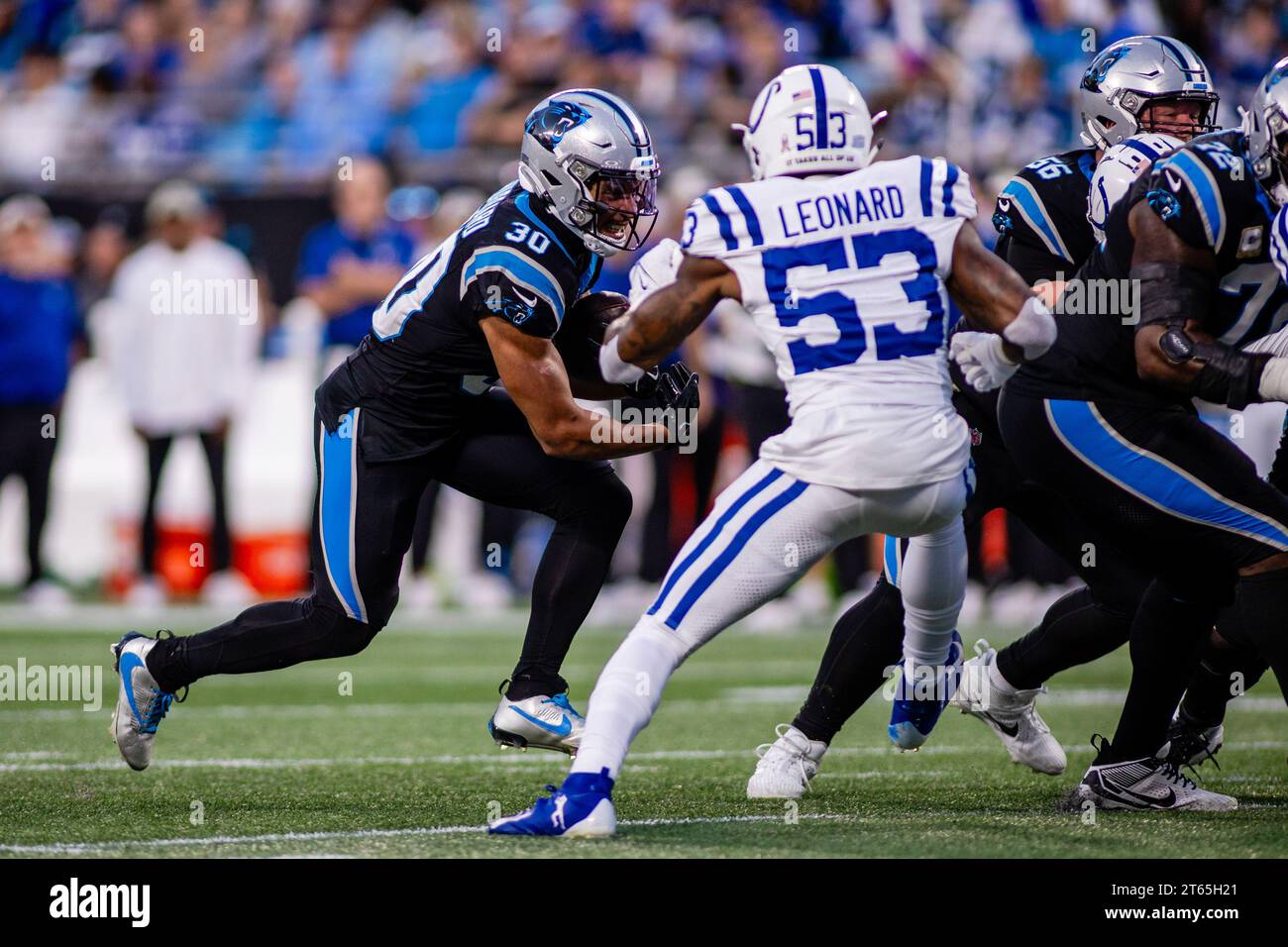 Charlotte, NC, USA. 5th Nov, 2023. Carolina Panthers running back Chuba ...