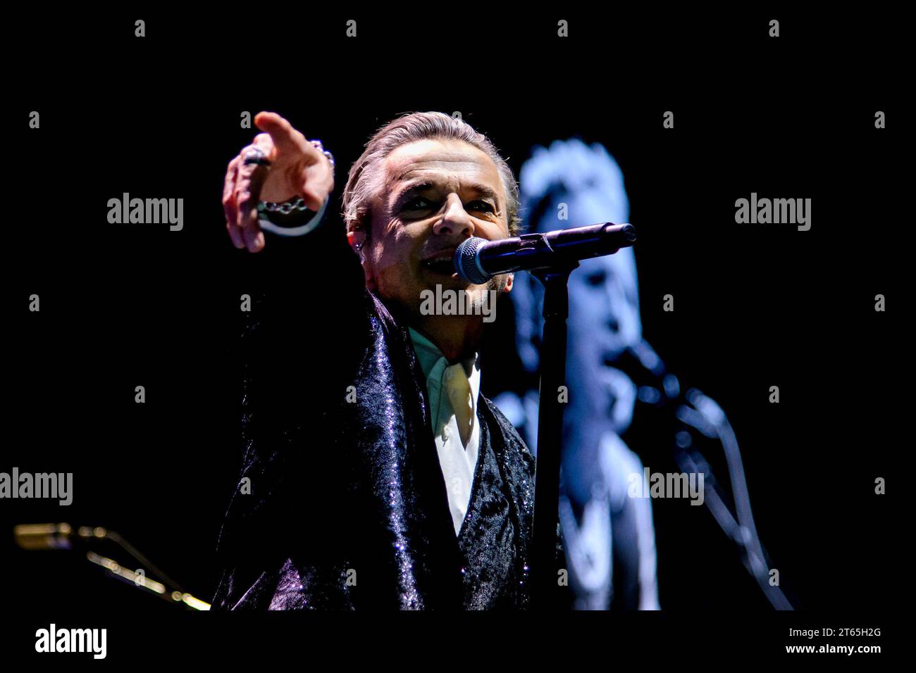 Dave Gahan, lead singer of English electronic music band, Depeche Mode ...