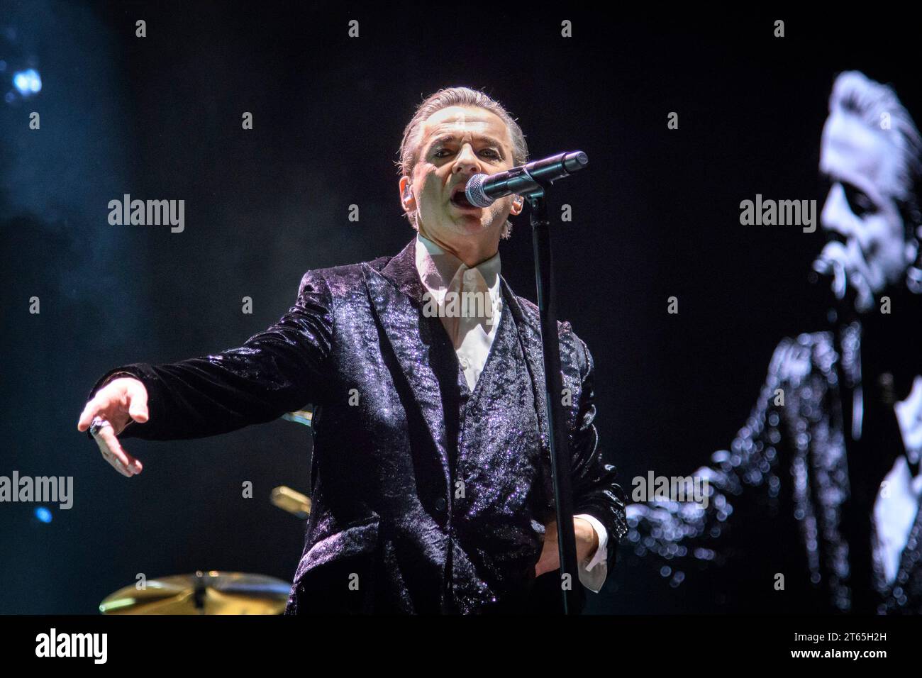 Dave Gahan, lead singer of English electronic music band, Depeche Mode ...
